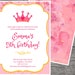 Princess for Emma Theme Birthday Party Invitation, Royal Daughter ...