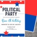 Political Theme Birthday Party Invitation Template, Government Republic ...