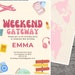 Weekend Getaway Theme Party Invitation, Escape Vacation Adventure Break ...