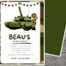 Military Kids Theme Birthday Party Invitation Template, Army Soldiers ...
