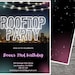 Rooftop Theme Birthday Party Invitation Template, Bar Lounge View ...