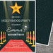 Hollywood Theme Birthday Party Invitation, Superstar Star Celebrity ...