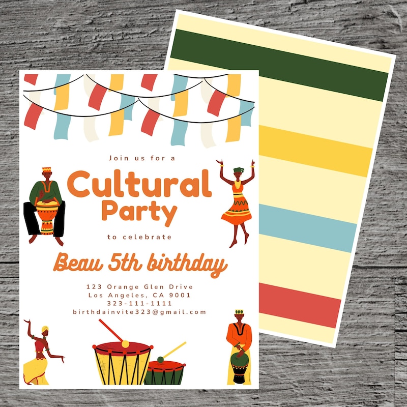 Cultural Invitation - Etsy