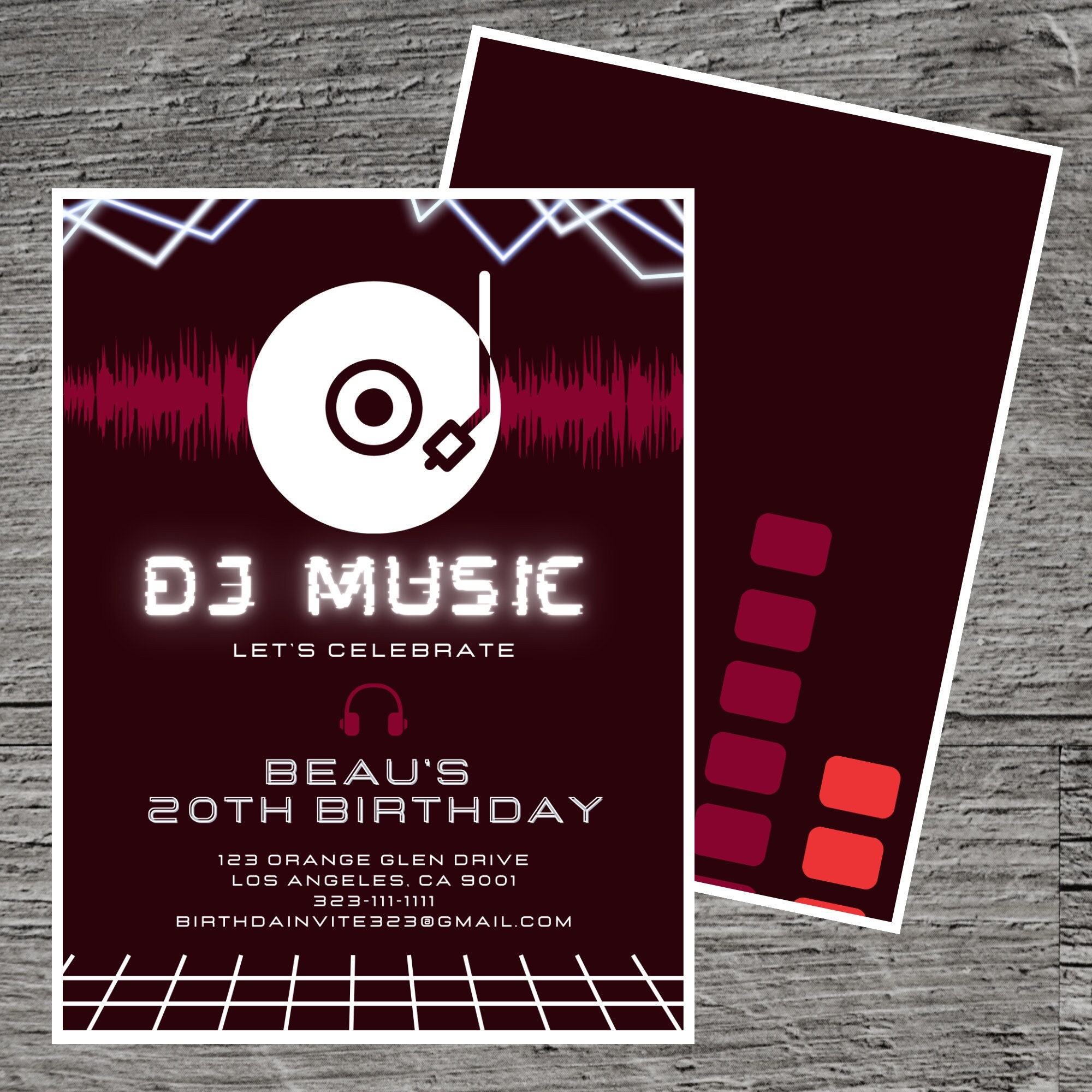 Dj Party Invitation Art Designs