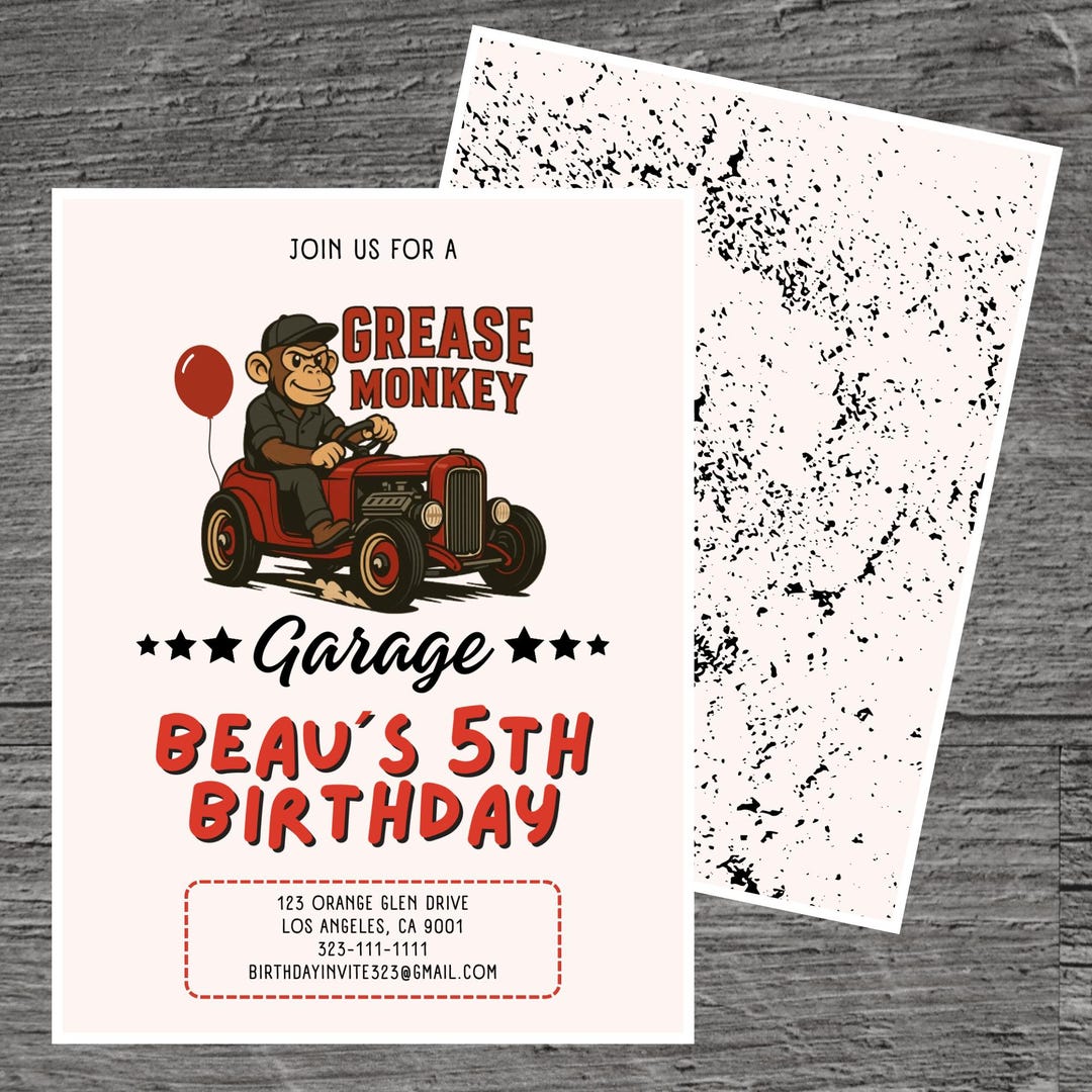 Grease Monkey Garage Party for Beau (cars, Bikers, Etc.) Theme Birthday ...