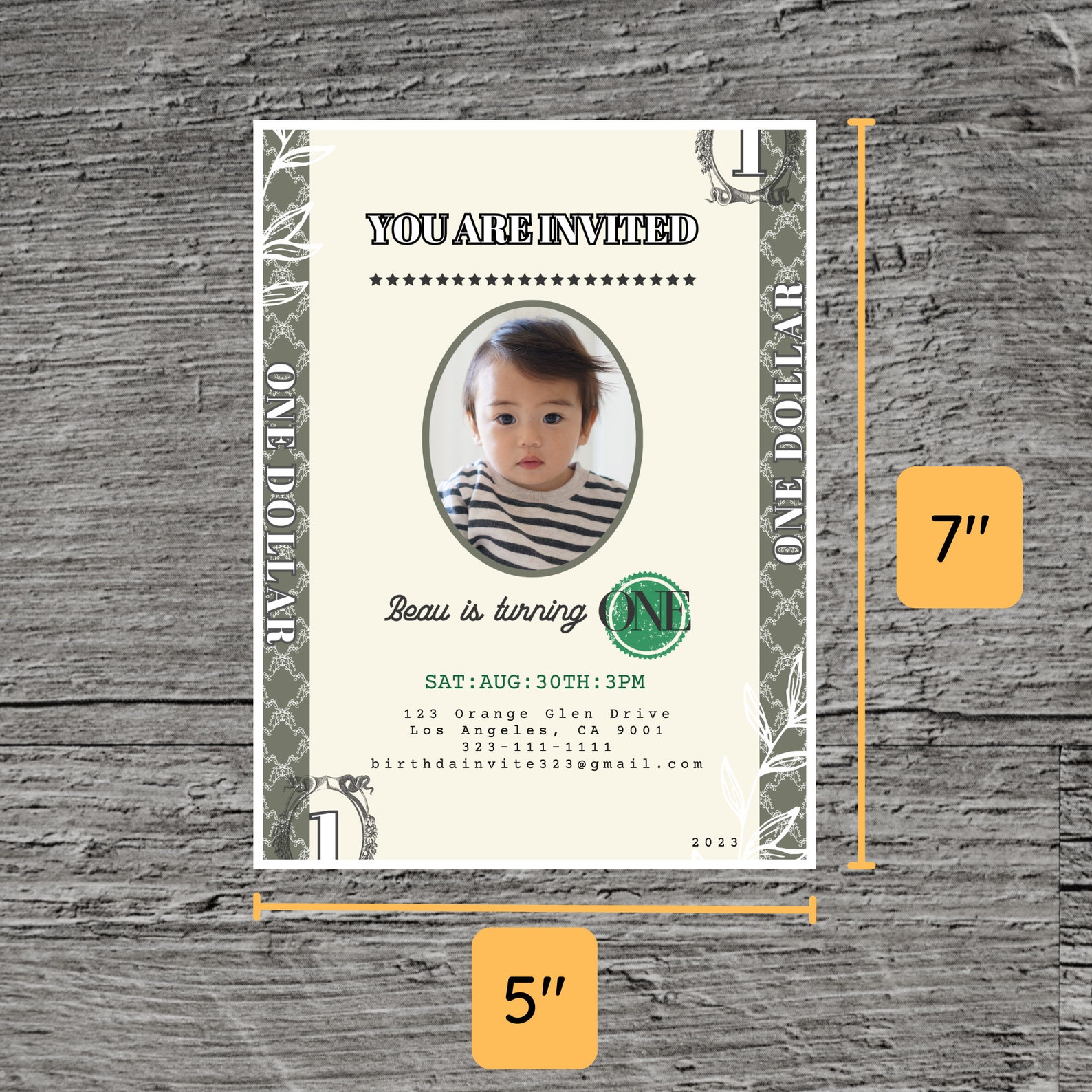 Money Theme Birthday Party Invitation Template, Cash Currency Coin Fund ...