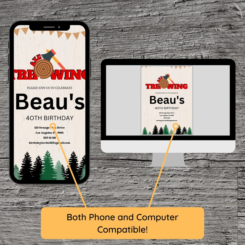 Axe Throwing Theme Birthday Party Invitation Target Aisle - Etsy