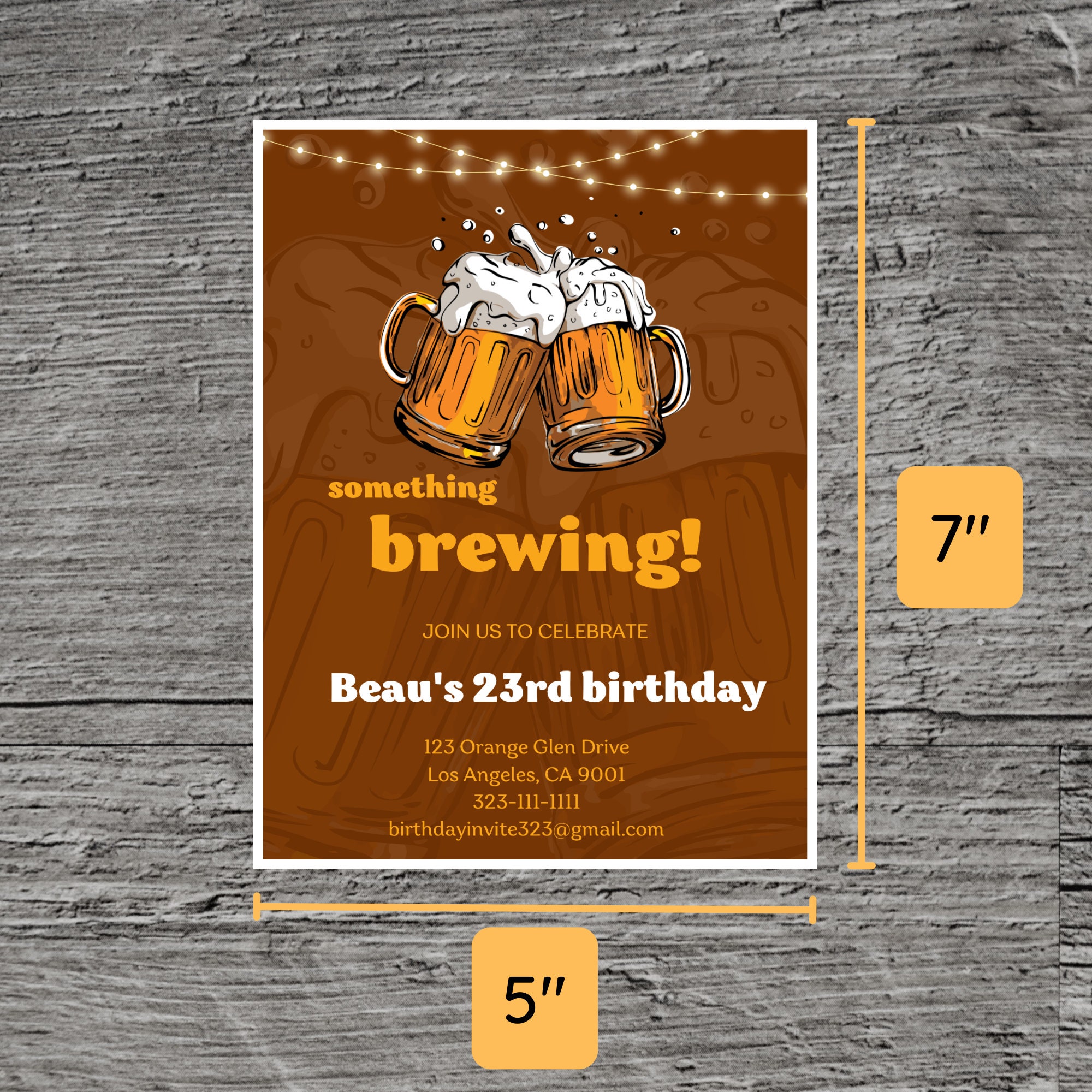 Beer Theme Birthday Party Invitation, Brewery Brews Beer-tasting Suds ...
