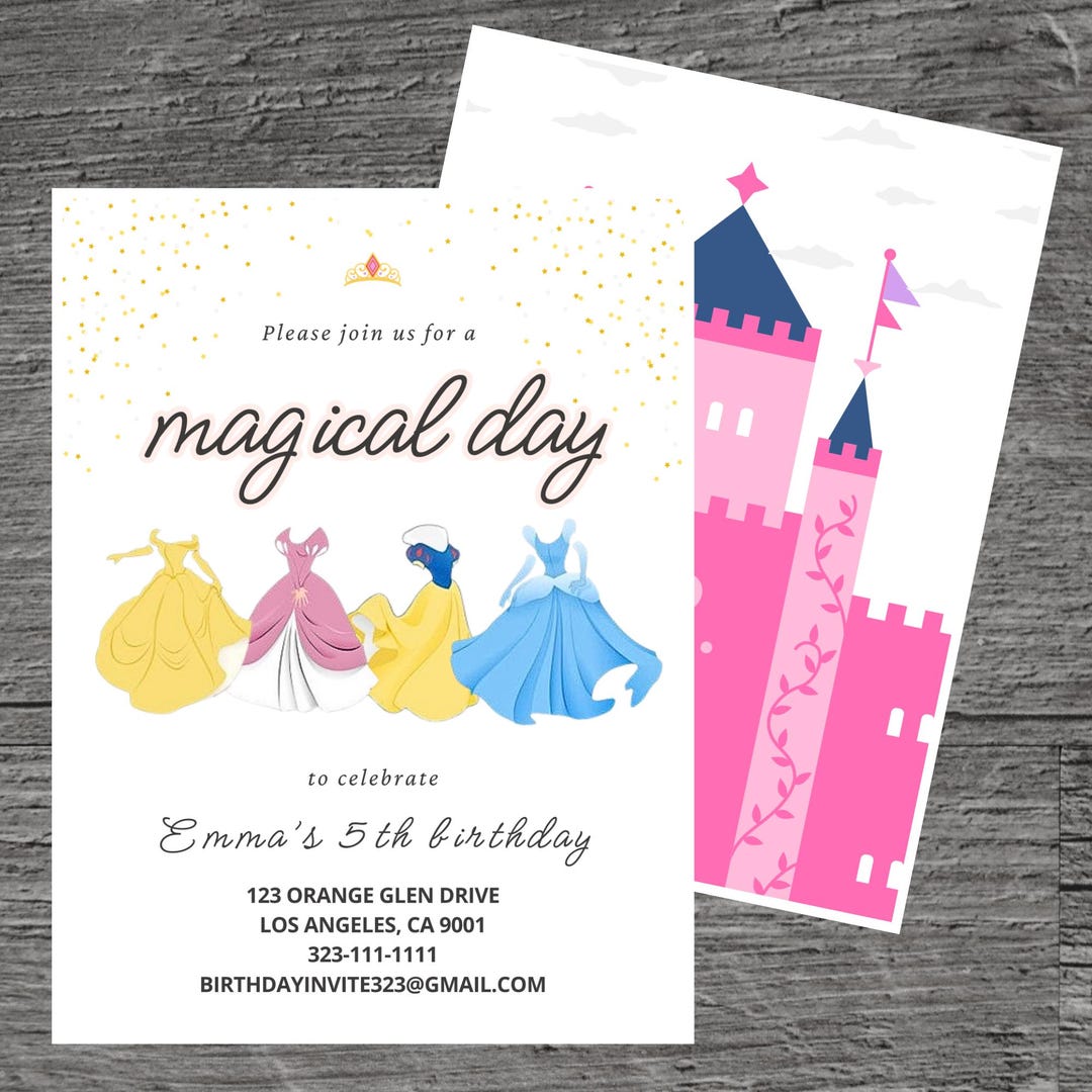 Dress Like Royalty for Emma Theme Birthday Party Invitation Template ...