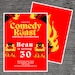 Comedy Roast for Beau (open Mic) Theme Birthday Party Invitation ...