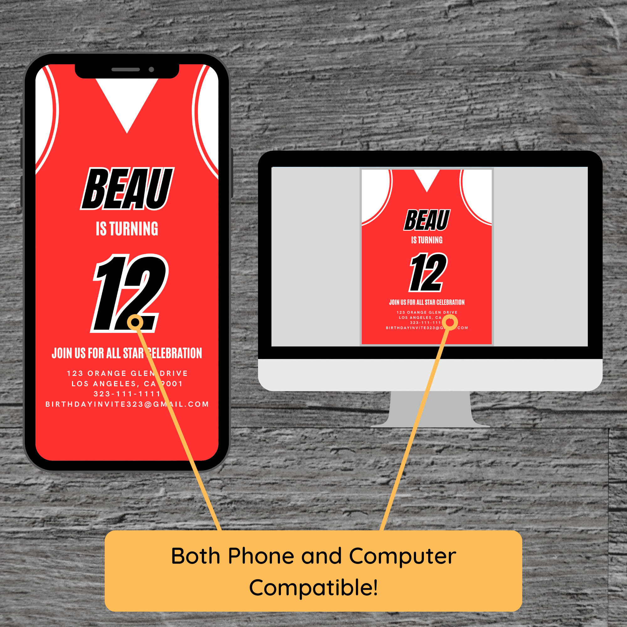 Sports Jersey for Beau Theme Birthday Party Invitation Template, All ...