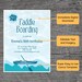 Paddleboarding for Emma Theme Birthday Party Invitation Template ...