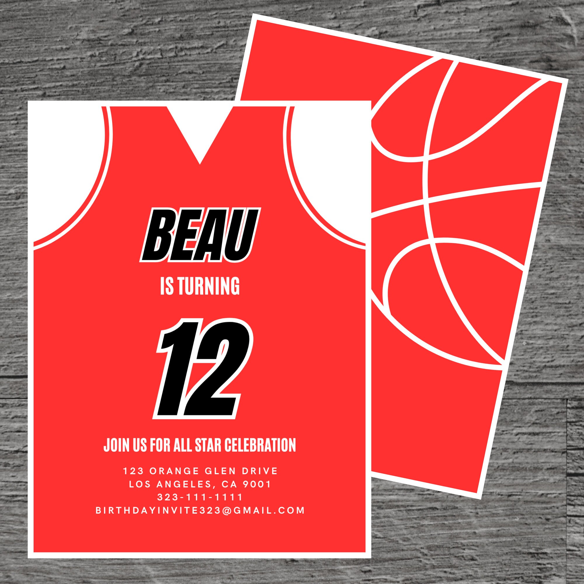 Sports Jersey for Beau Theme Birthday Party Invitation Template, All ...