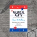 Political Theme Birthday Party Invitation Template, Government Republic ...