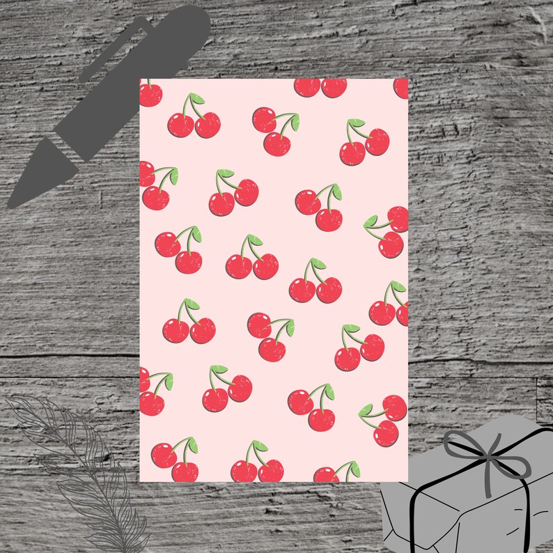 Cherry Theme Birthday Party Invitation Template, Fruit Berry Blushing ...