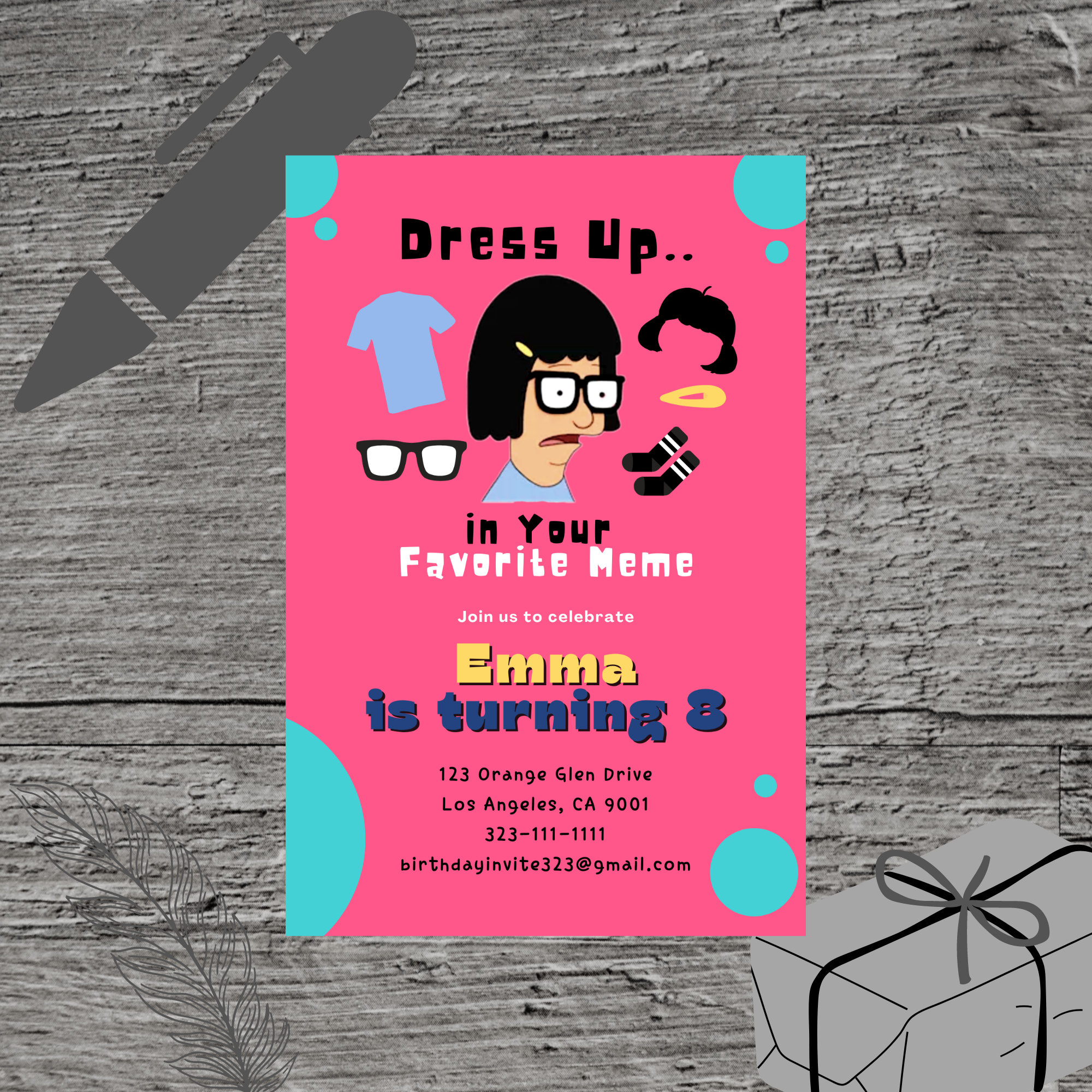 Meme Theme Birthday Party Invitation, Dress up as Favorite Meme Holiday ...