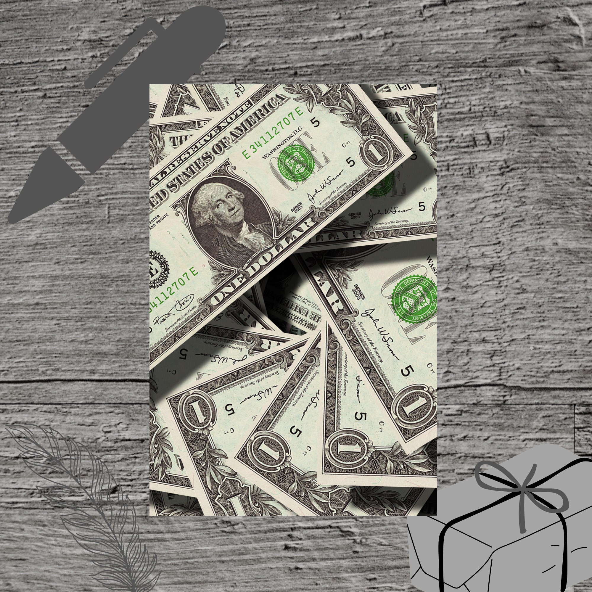 Money Theme Birthday Party Invitation Template, Cash Currency Coin Fund ...