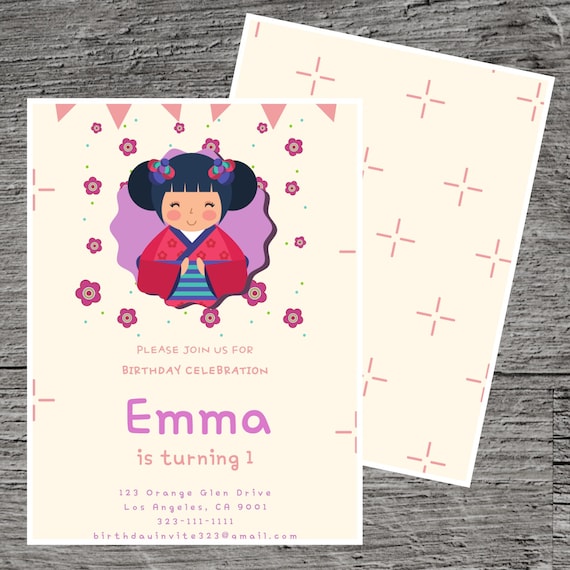 Korean Birthday Invitations