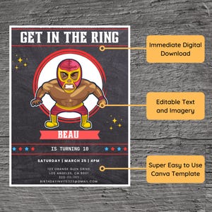 Lucha Libre Wrestling for Beau (mexican Mask) Theme Birthday Party ...