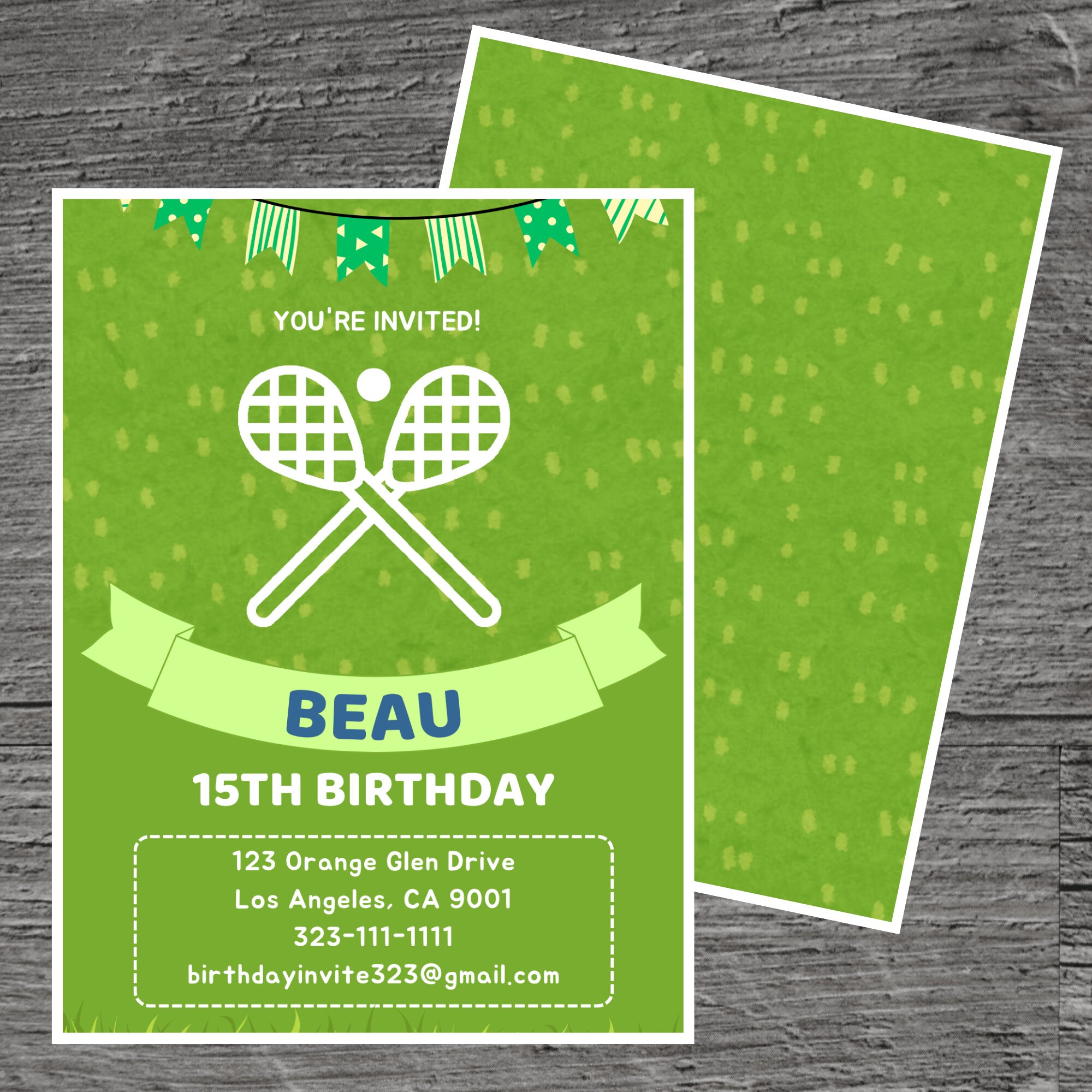 Lacrosse for Beau Theme Birthday Party Invitation Template, Dish, Dime ...