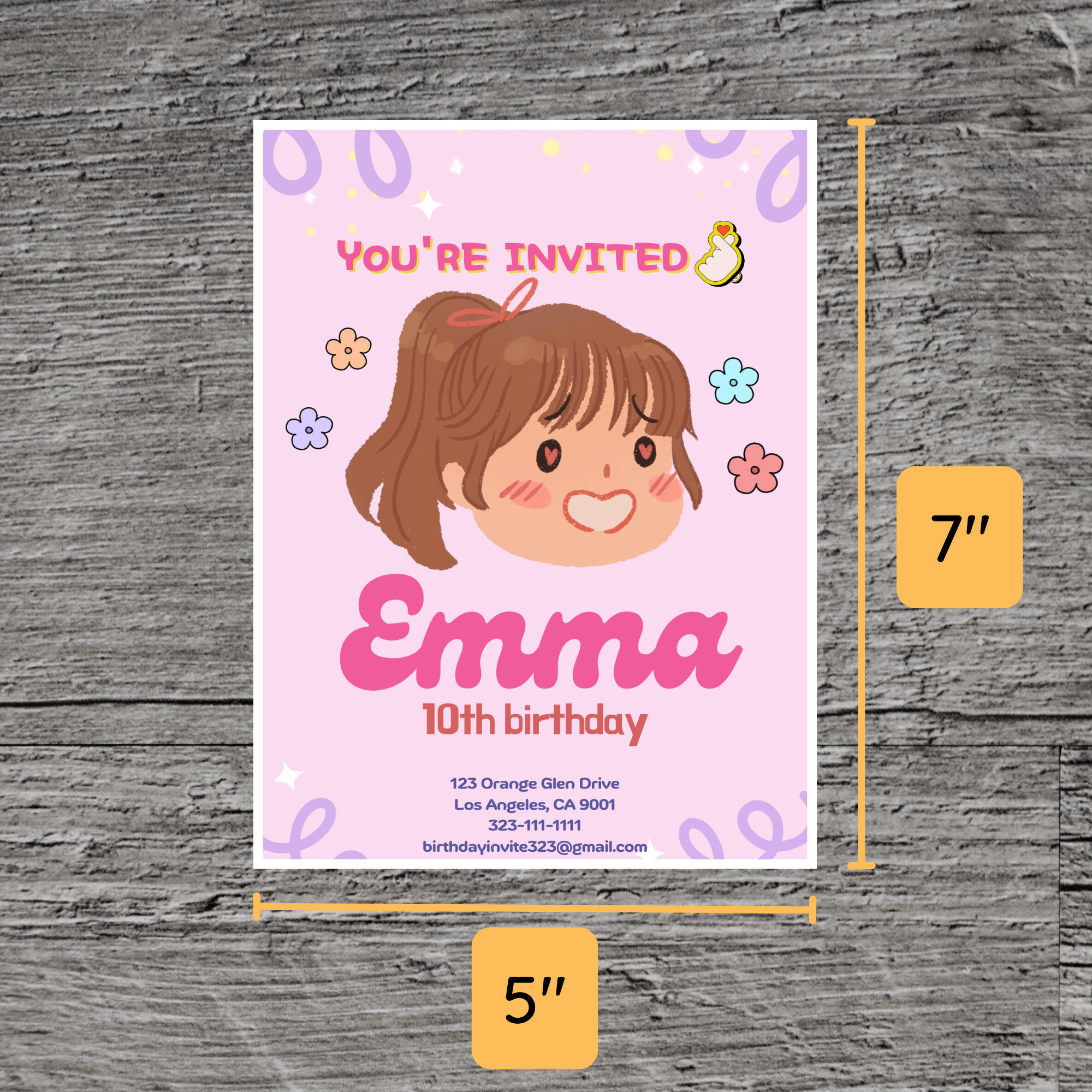 K-pop Theme Birthday Party Invitation, Korean Pop Star Music Festival ...