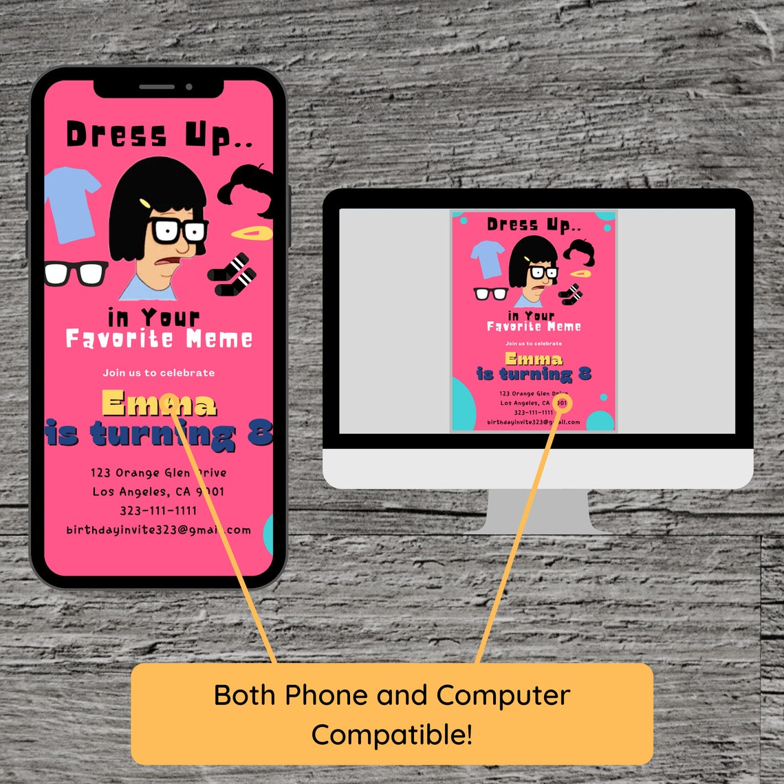 Meme Theme Birthday Party Invitation, Dress up as Favorite Meme Holiday ...