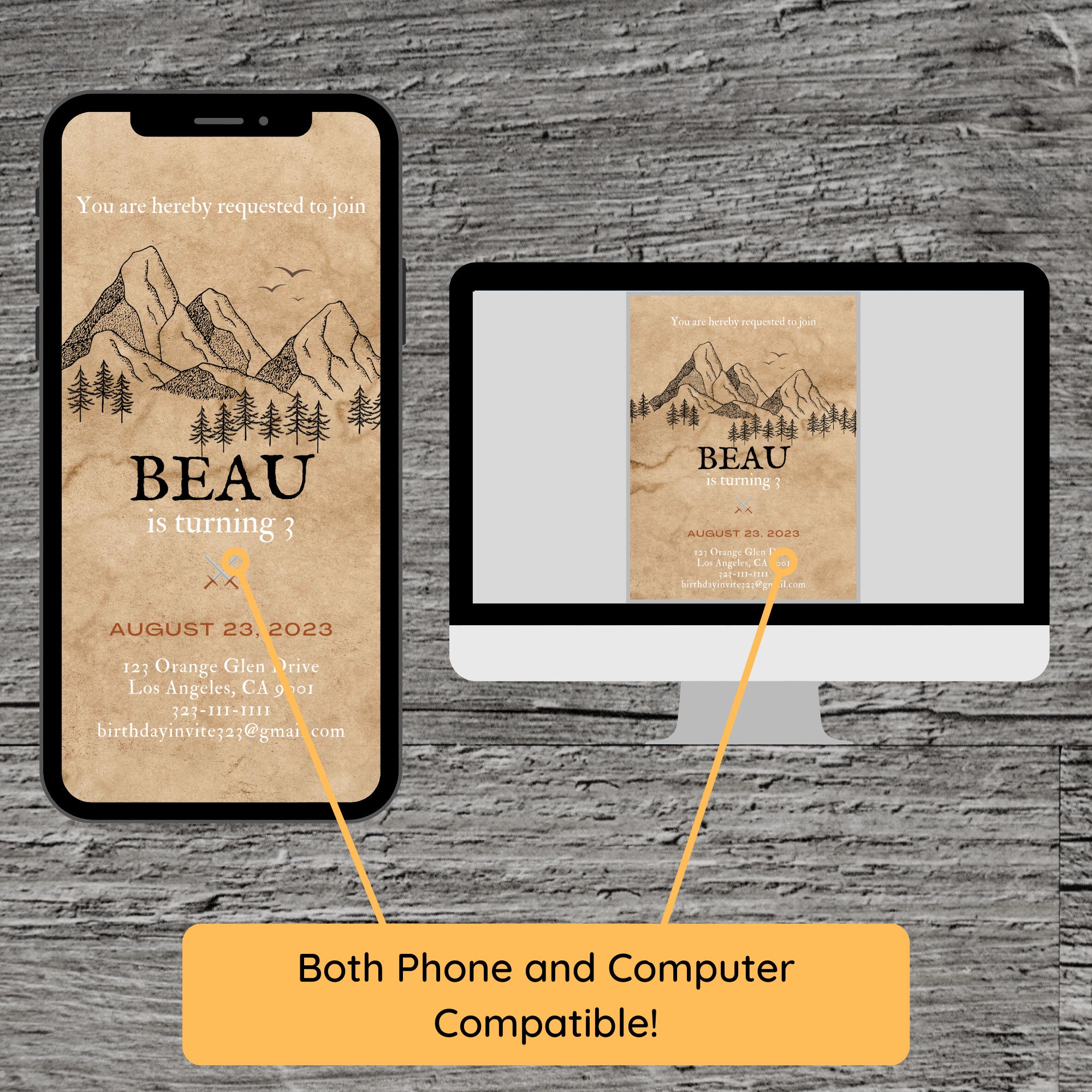 Hobbit Party for Beau Theme Birthday Party Invitation Template, Gnome ...