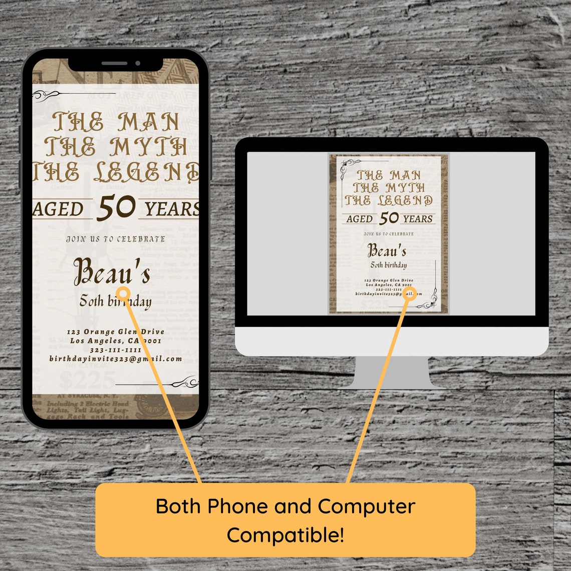 Vintage Old Fashioned Theme Birthday Party Invitation Template ...