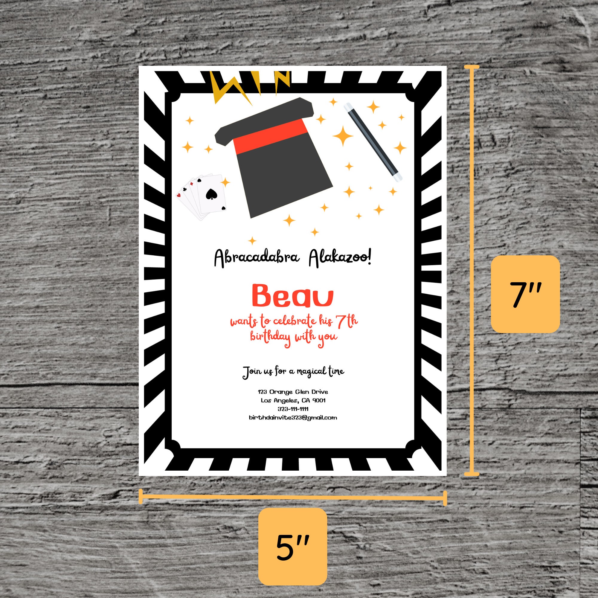 Magic Theme Birthday Party Invitation, Wizard Sorcery Mystical ...