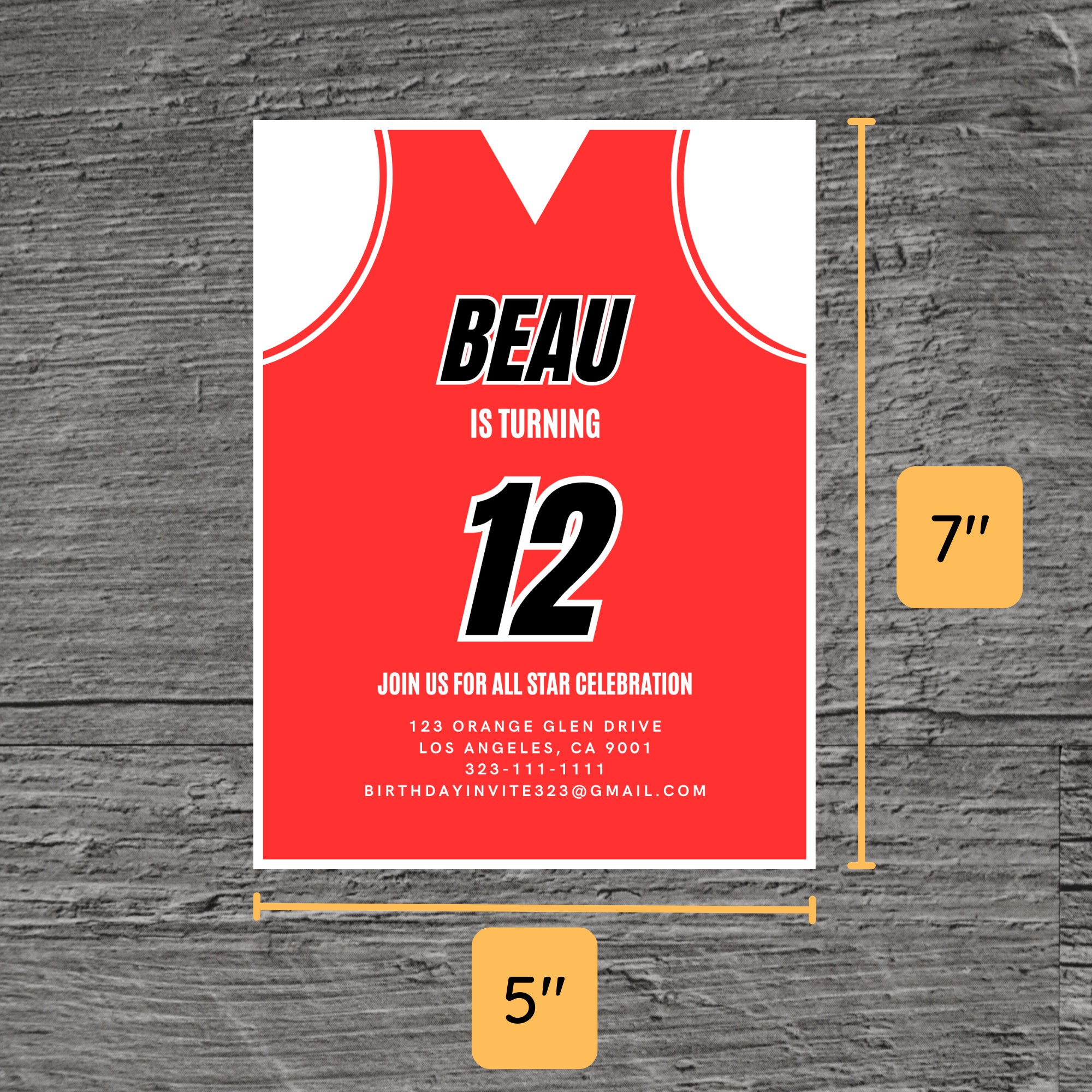 Sports Jersey for Beau Theme Birthday Party Invitation Template, All ...