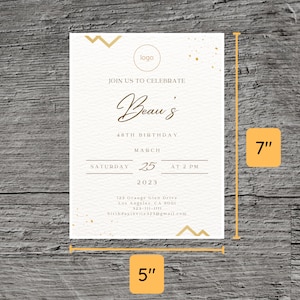 CEO Corporate Theme Birthday Party Invitation Template, President ...
