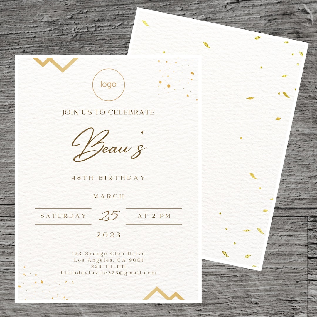 CEO Corporate Theme Birthday Party Invitation Template, President ...
