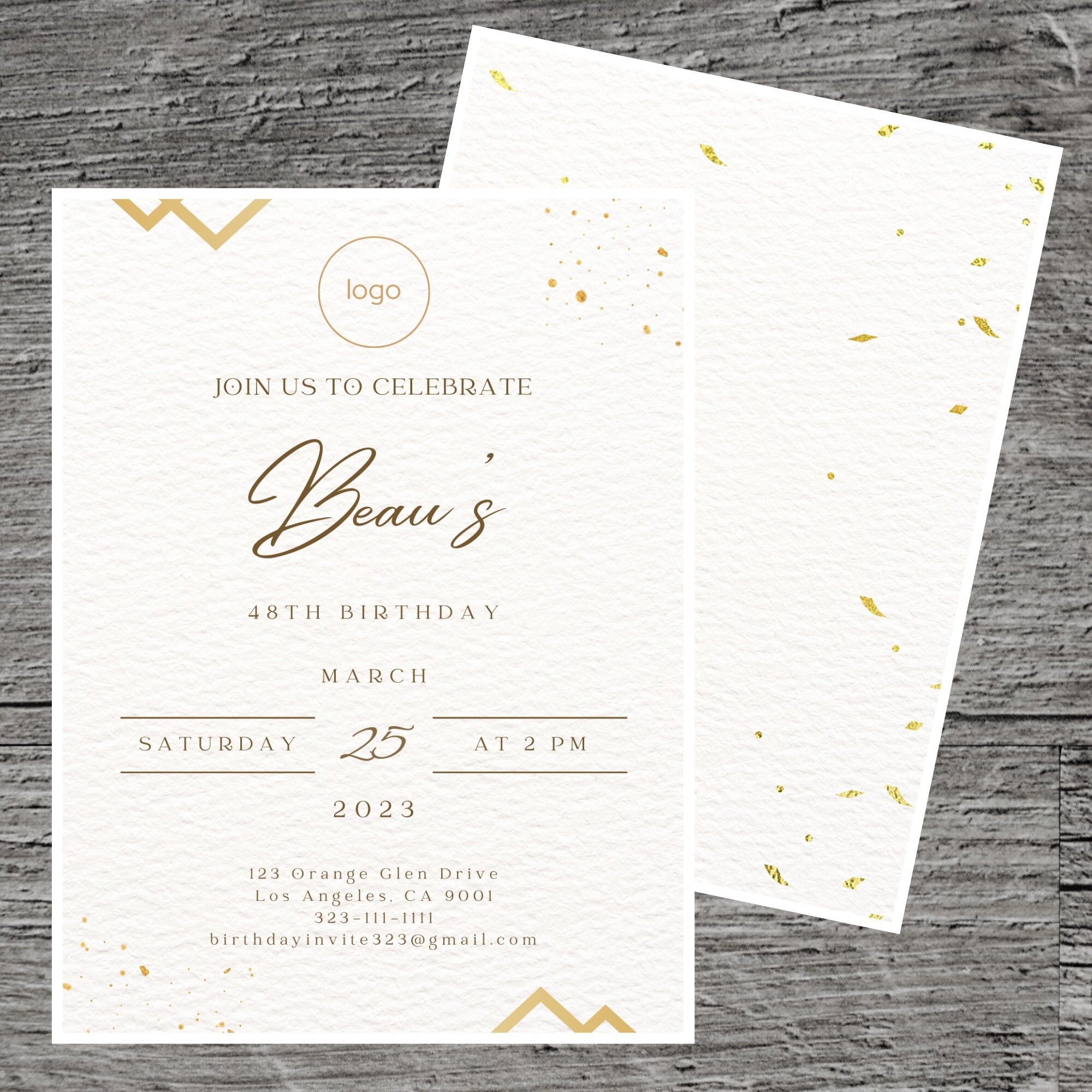 CEO Corporate Theme Birthday Party Invitation Template, President ...