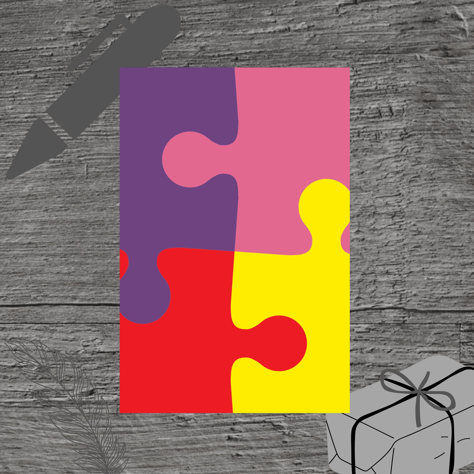 Puzzle Party for Emma Theme Birthday Party Invitation Template, Memory ...