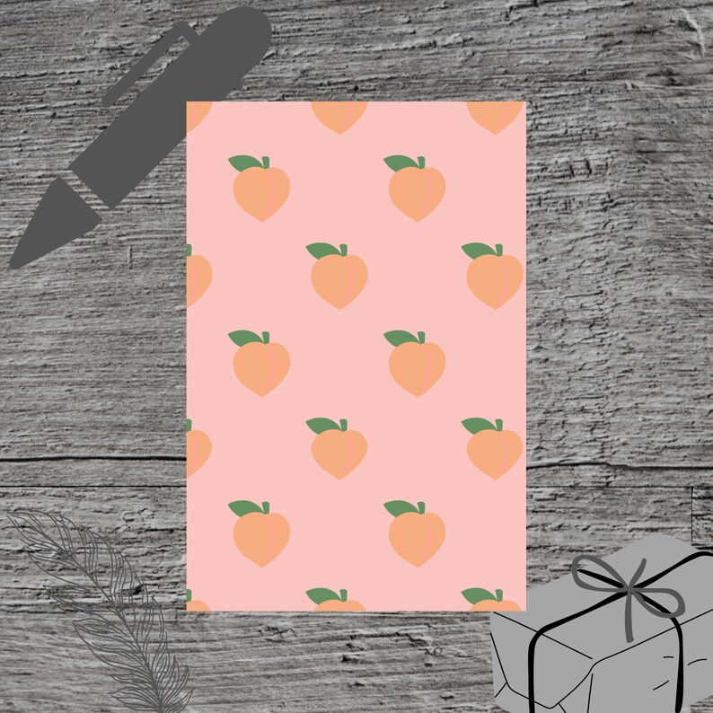 Peach Theme Birthday Party Invitation, Peachy Sweet Fruit Pie Grow Cute ...