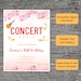 Live Concert Music Theme Birthday Party Invitation Template, Festival ...