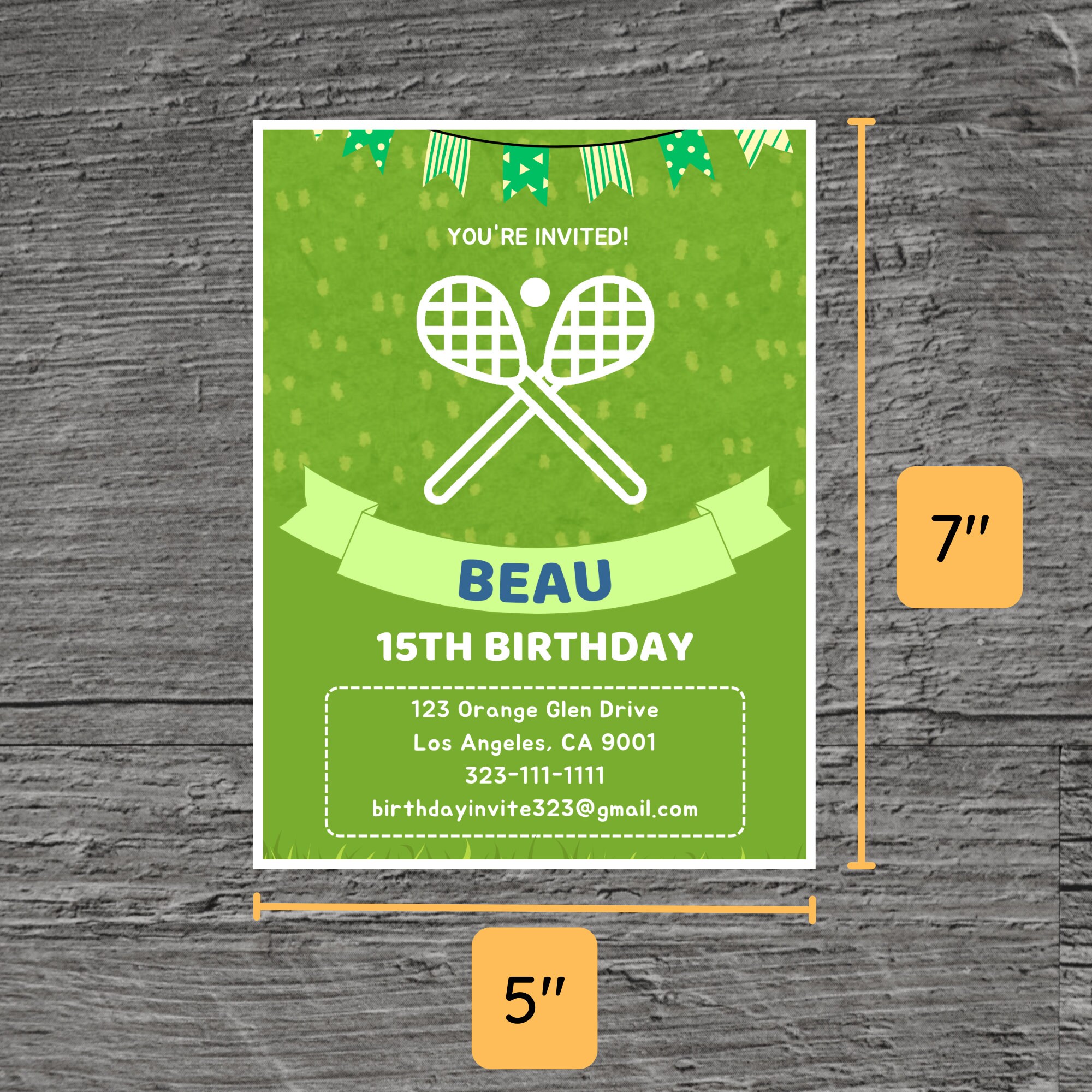 Lacrosse for Beau Theme Birthday Party Invitation Template, Dish, Dime ...