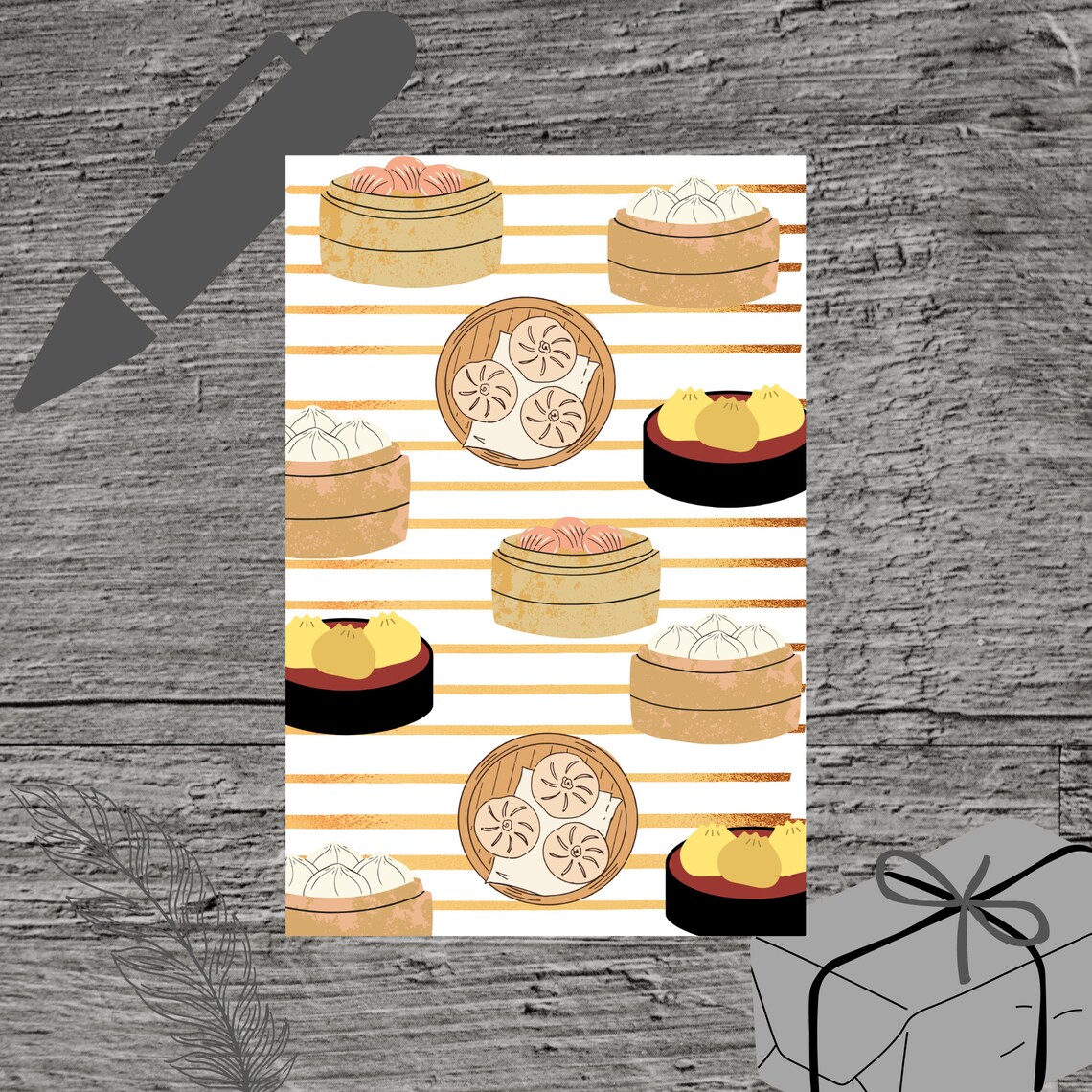 Dim Sum Birthday Party Invitation, Dinner Event Siu Mai Chinese Food ...