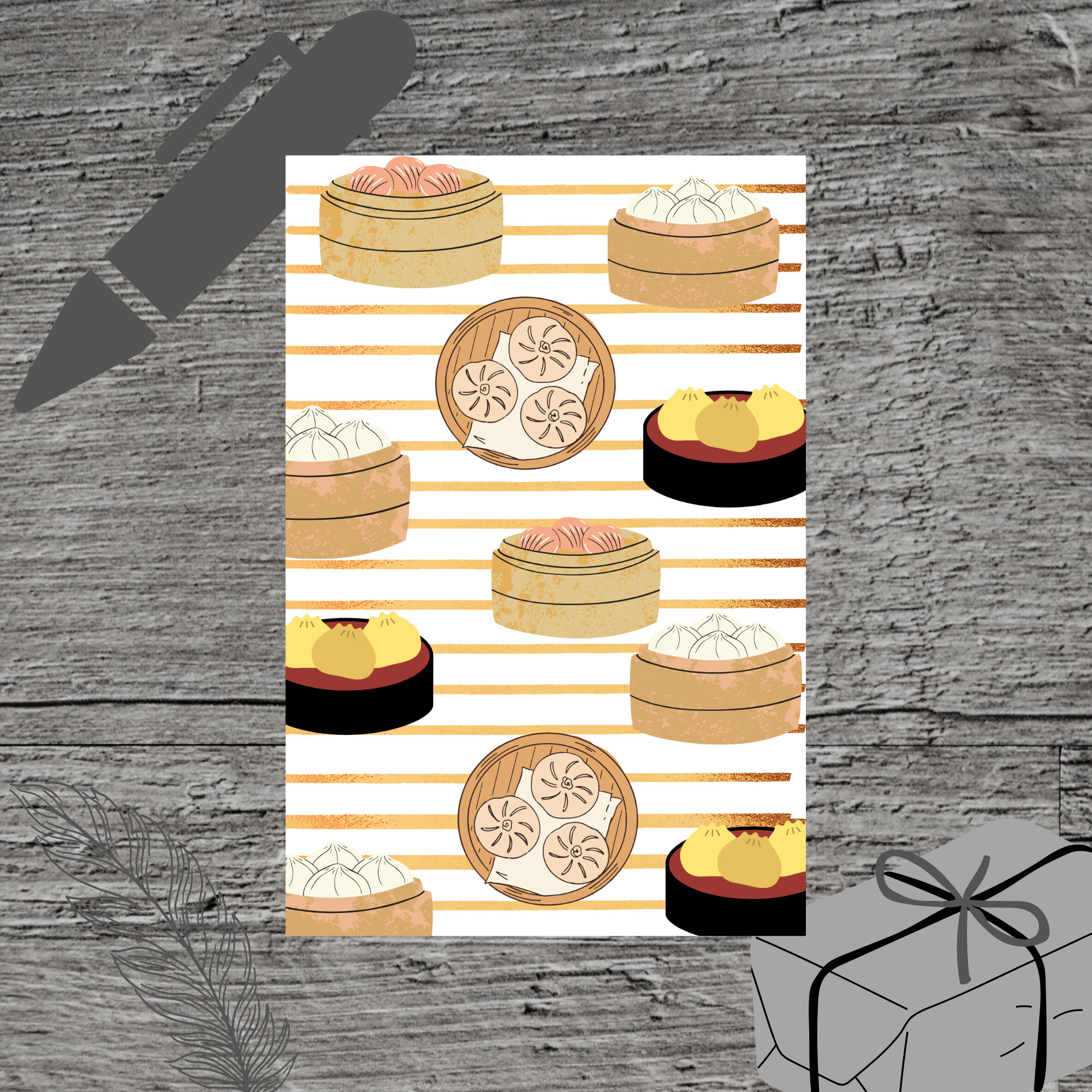 Dim Sum Birthday Party Invitation, Dinner Event Siu Mai Chinese Food ...