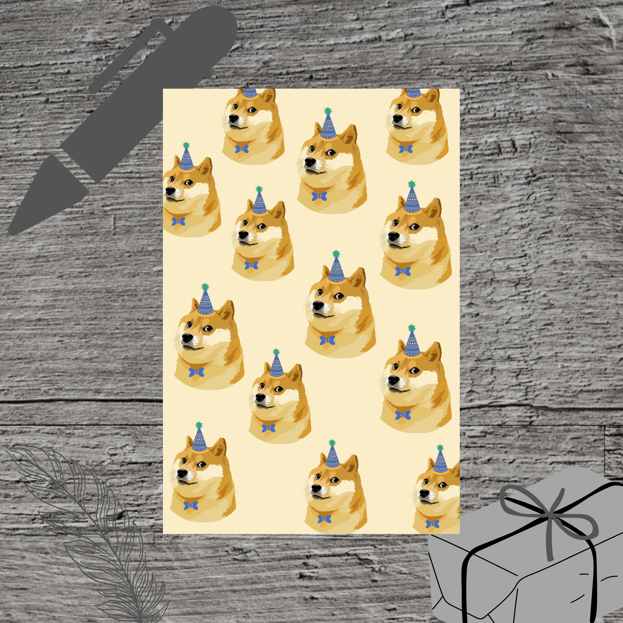 Shiba Inu Birthday Party Invitation, Crypto Memecoin Dog (printable ...