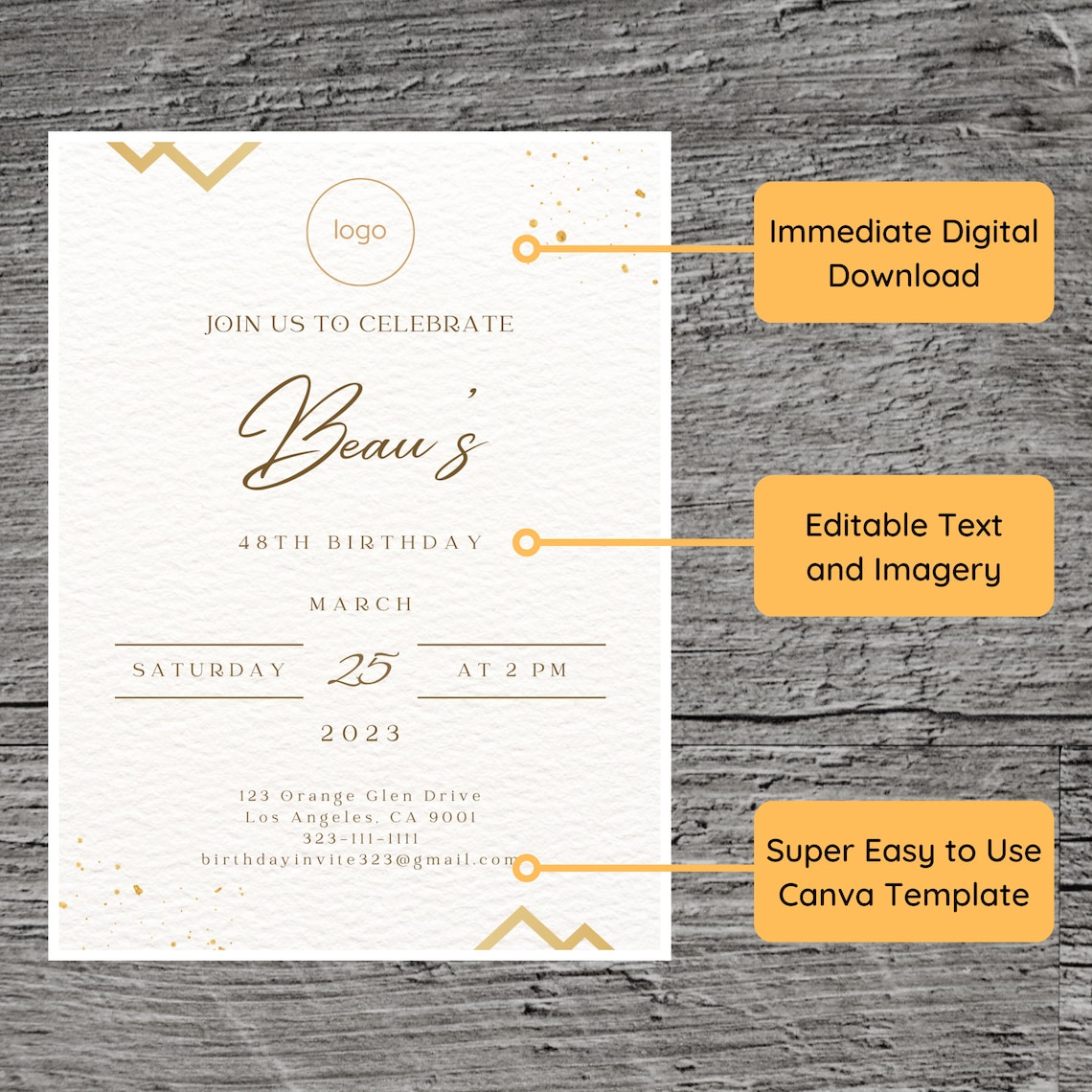 CEO Corporate Theme Birthday Party Invitation Template, President ...