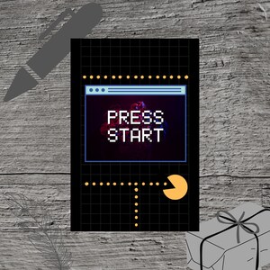 Arcade Theme Birthday Party Invitation, Video Games Teenager Amusement ...