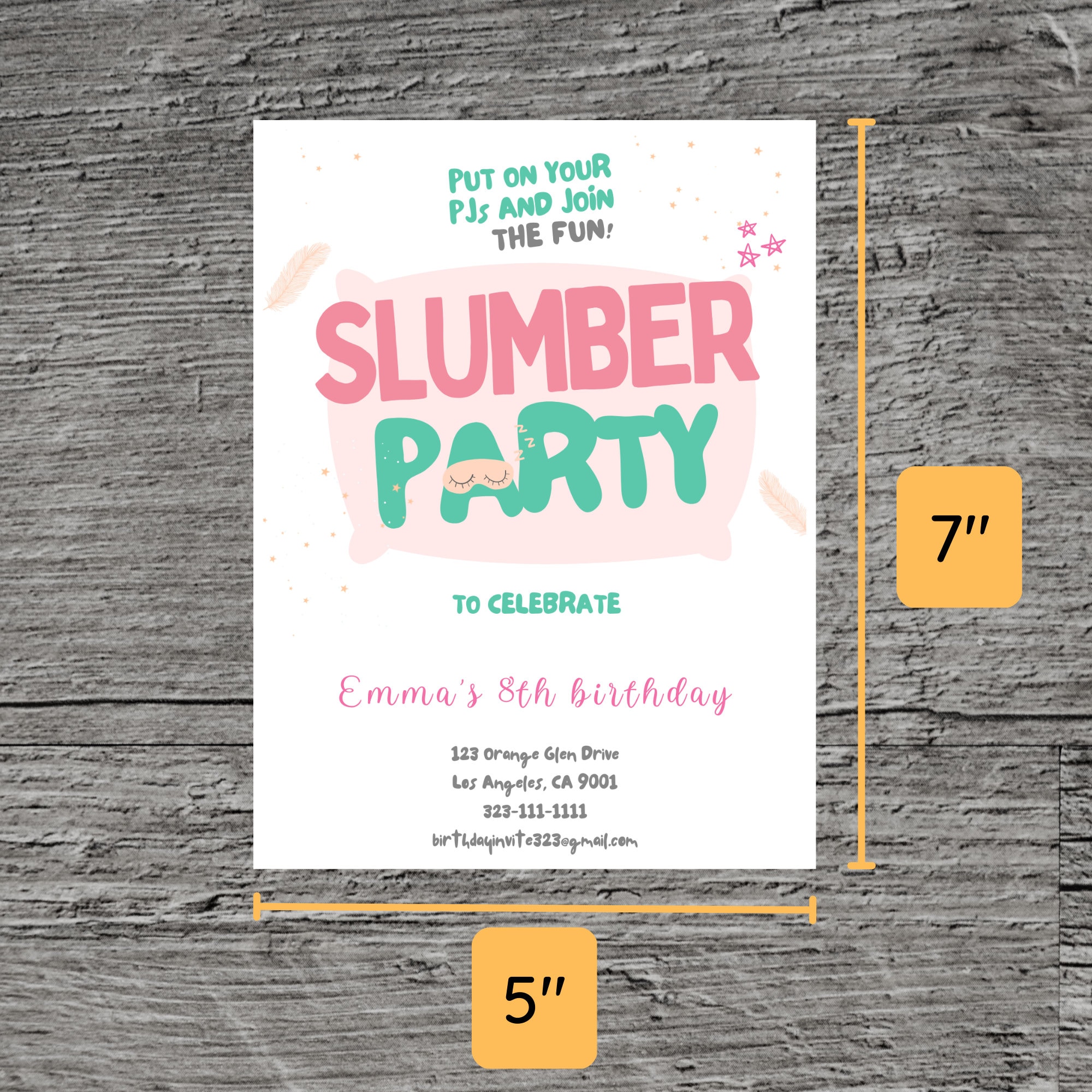 Slumber Party Theme Birthday Party Invitation, Sleepover Pillow Fort ...