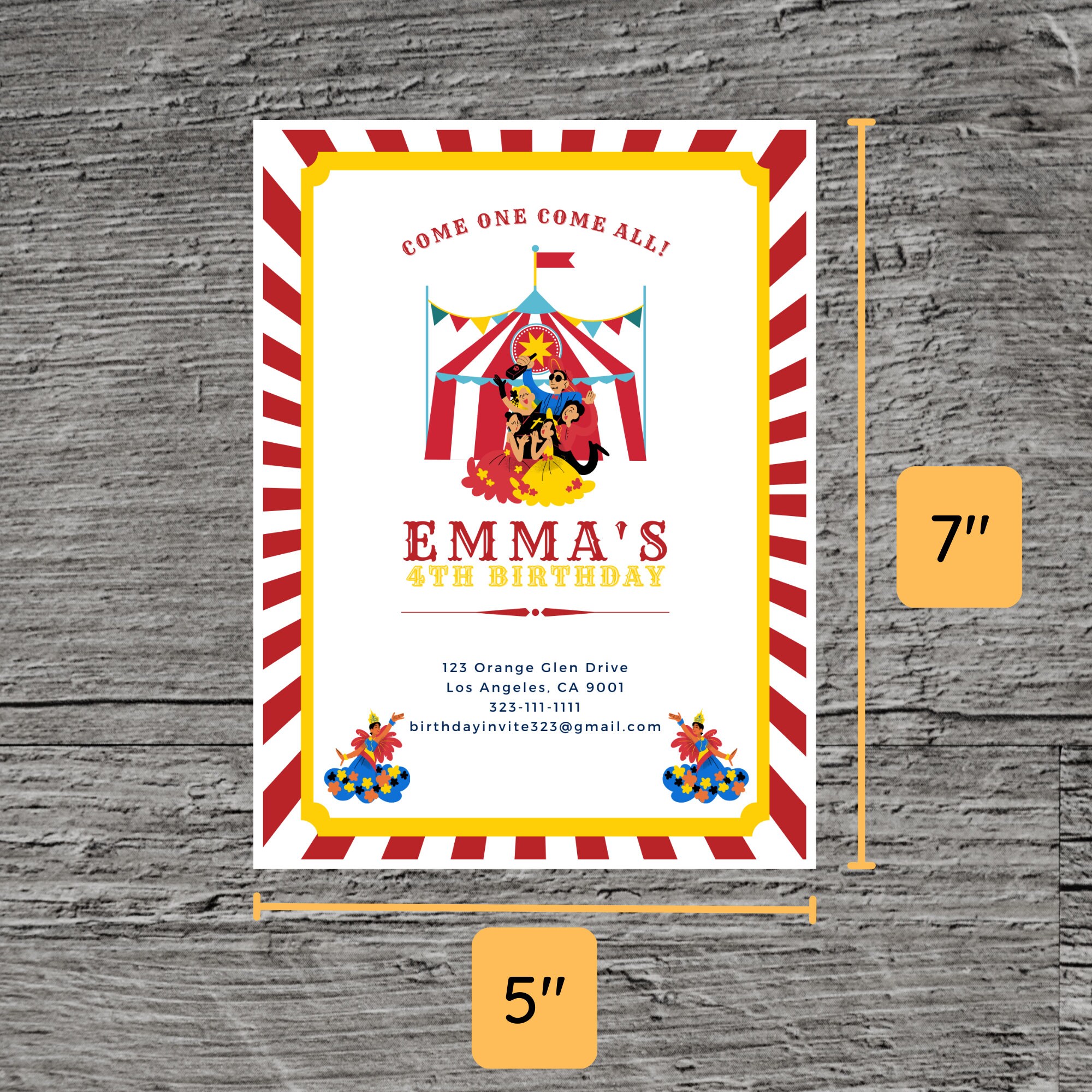 Carnival Theme Birthday Party Invitation, Fiesta Festival Celebration ...