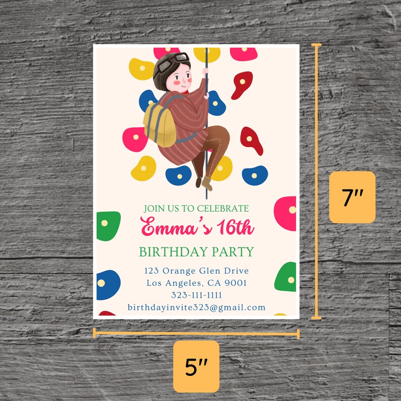 Crossfit Workout for Emma Theme Birthday Party Invitation Template ...