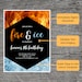 Fire and Ice Theme Birthday Party Invitation Template, Hot Cold Flame ...