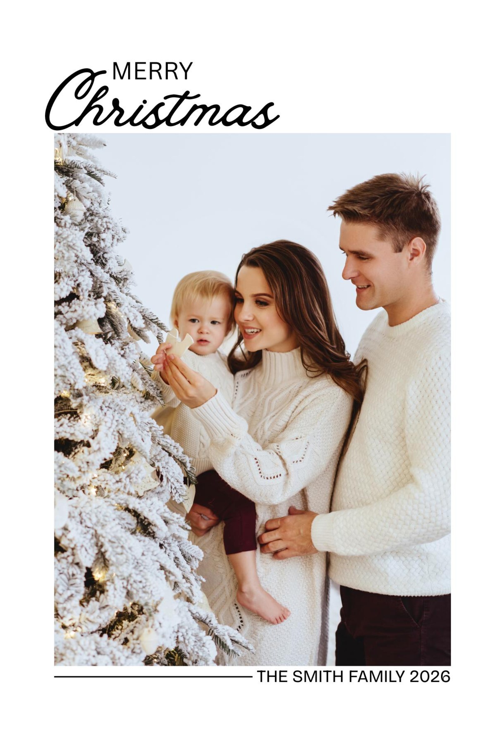 Elegant Christmas Photo Card Template, Canva (digital Download) - Etsy