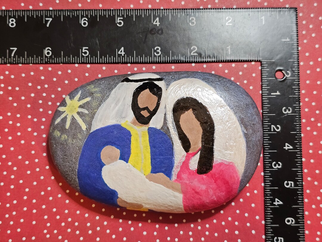 HOLY FAMILY Rock Art - Etsy