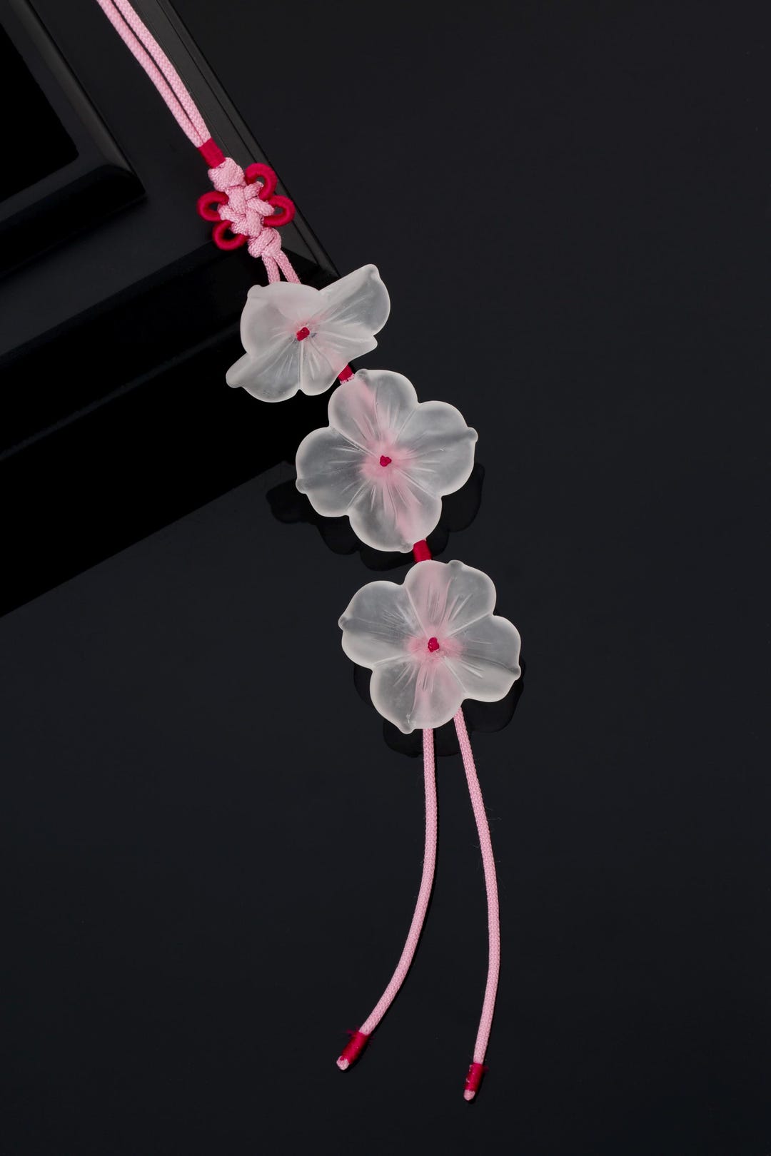White Flower Class 30 Cm Pink Pretty Norigae – Korean Traditional Silk ...
