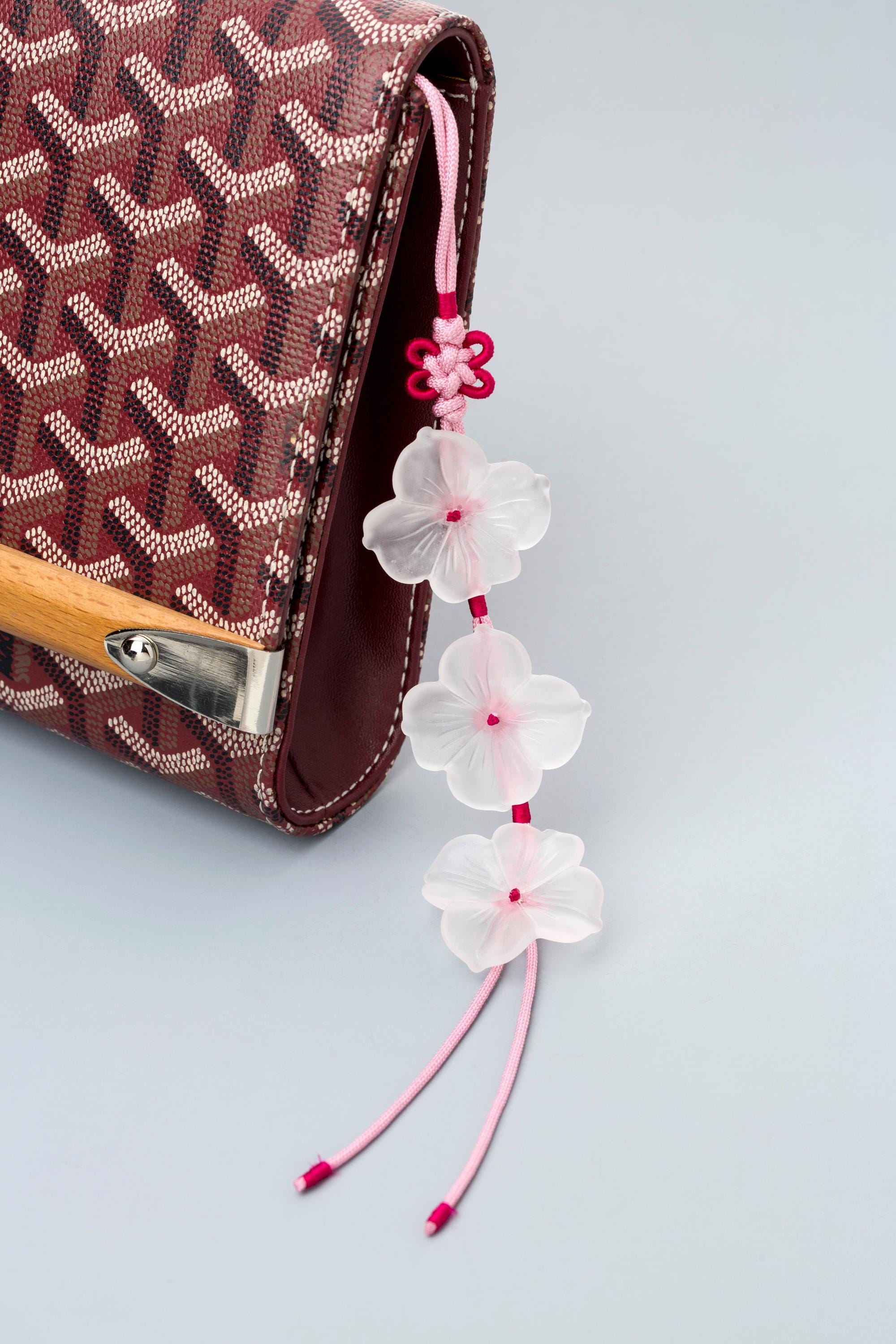 White Flower Class 30 Cm Pink Pretty Norigae – Korean Traditional Silk ...